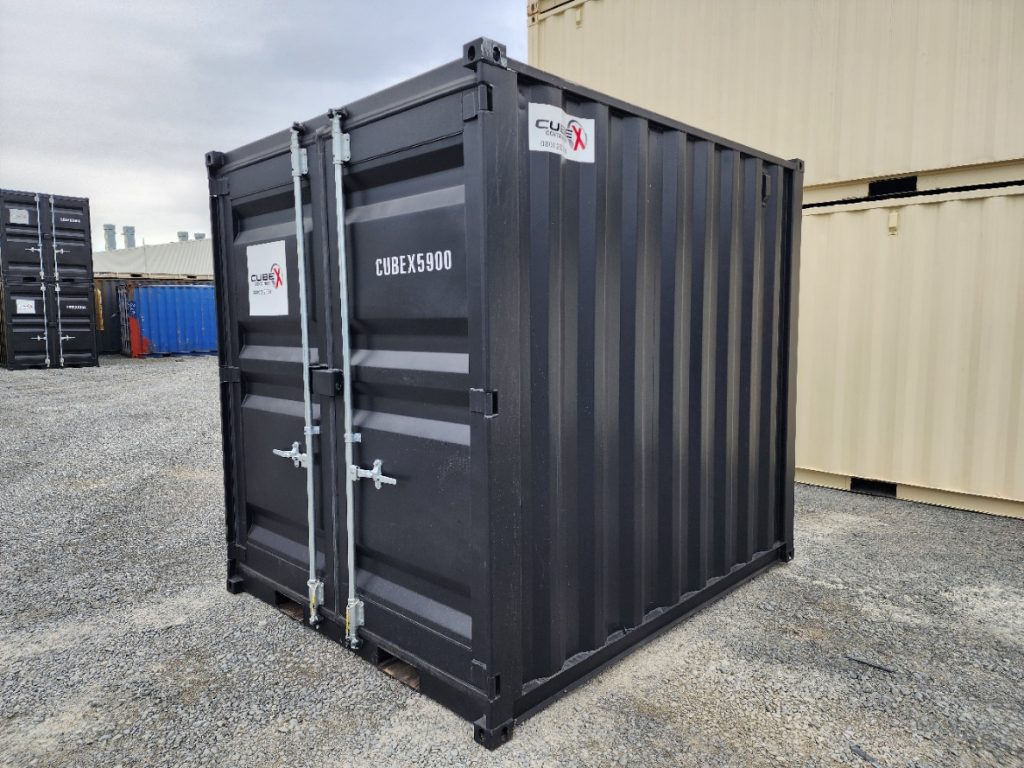 9ft new Black shipping container .... Christchurch - Cubex Containers